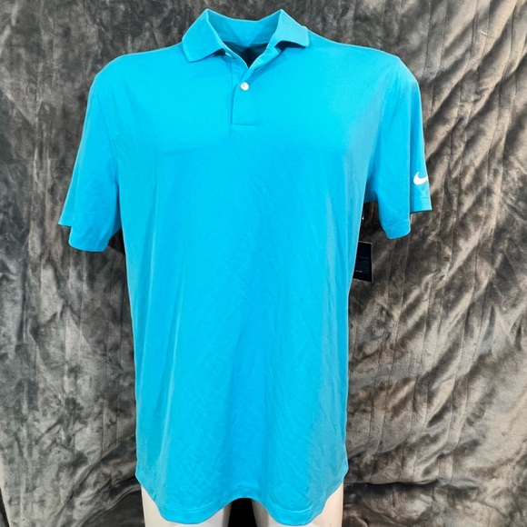Nike | Shirts | Nike Dry Victory Color Block Golf Polo Turquoise Blue ...
